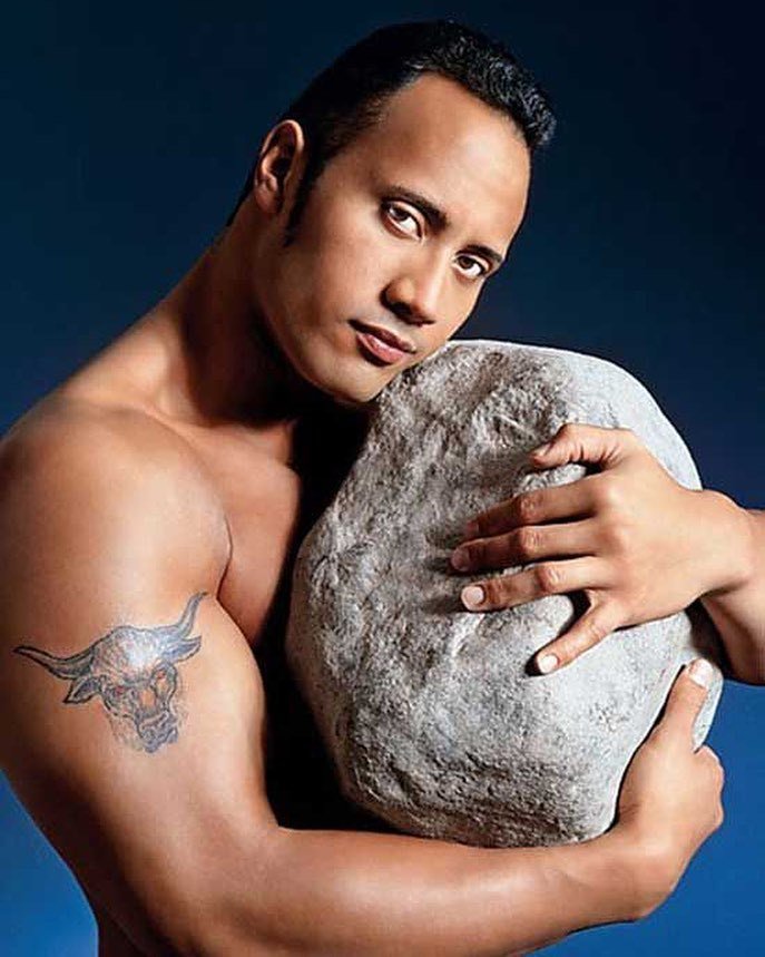 To celebrate The Rock's 44th birthday today, here's a photo of The Rock ...