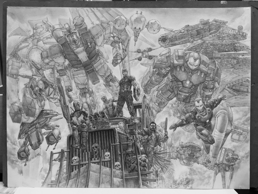 「MAD MAX Captain America Iron Man Spiderman Deadpool STAR WAR」J.Hwanの漫画