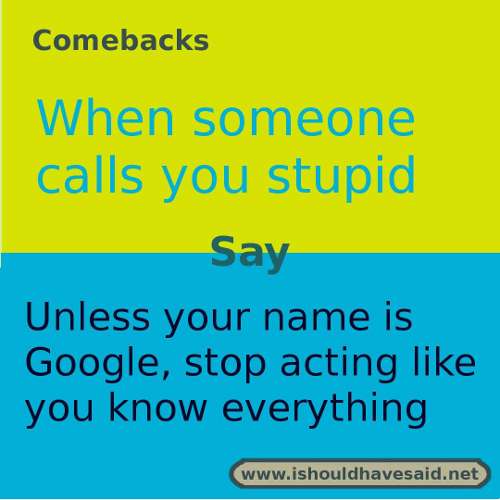 Ways To Call Someone Stupid