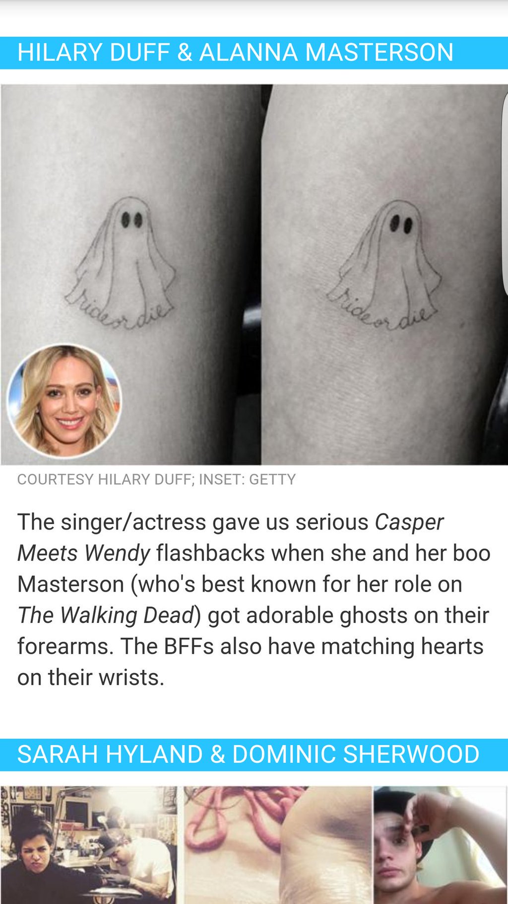 Alanna Masterson And Hilary Duff