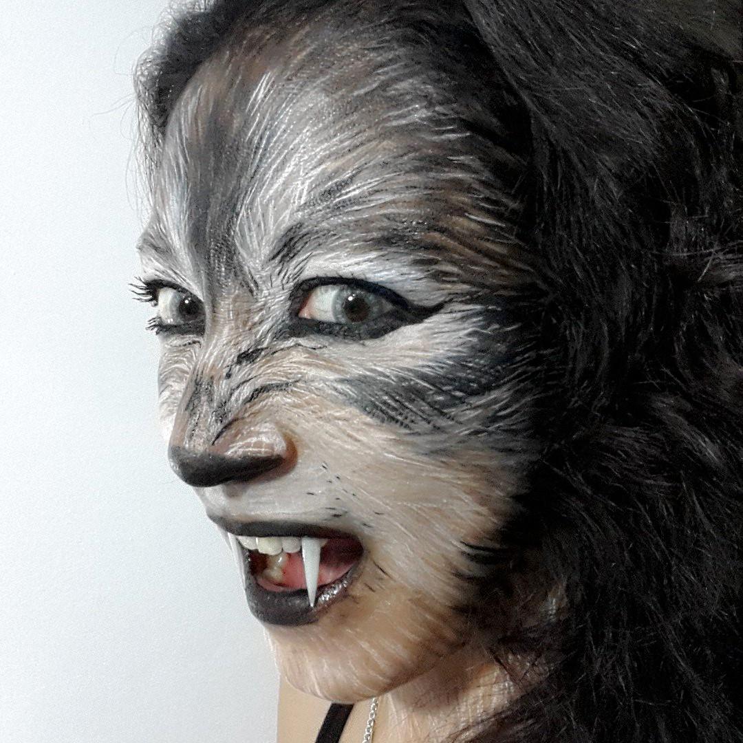 Girl Werewolf Face Makeup
