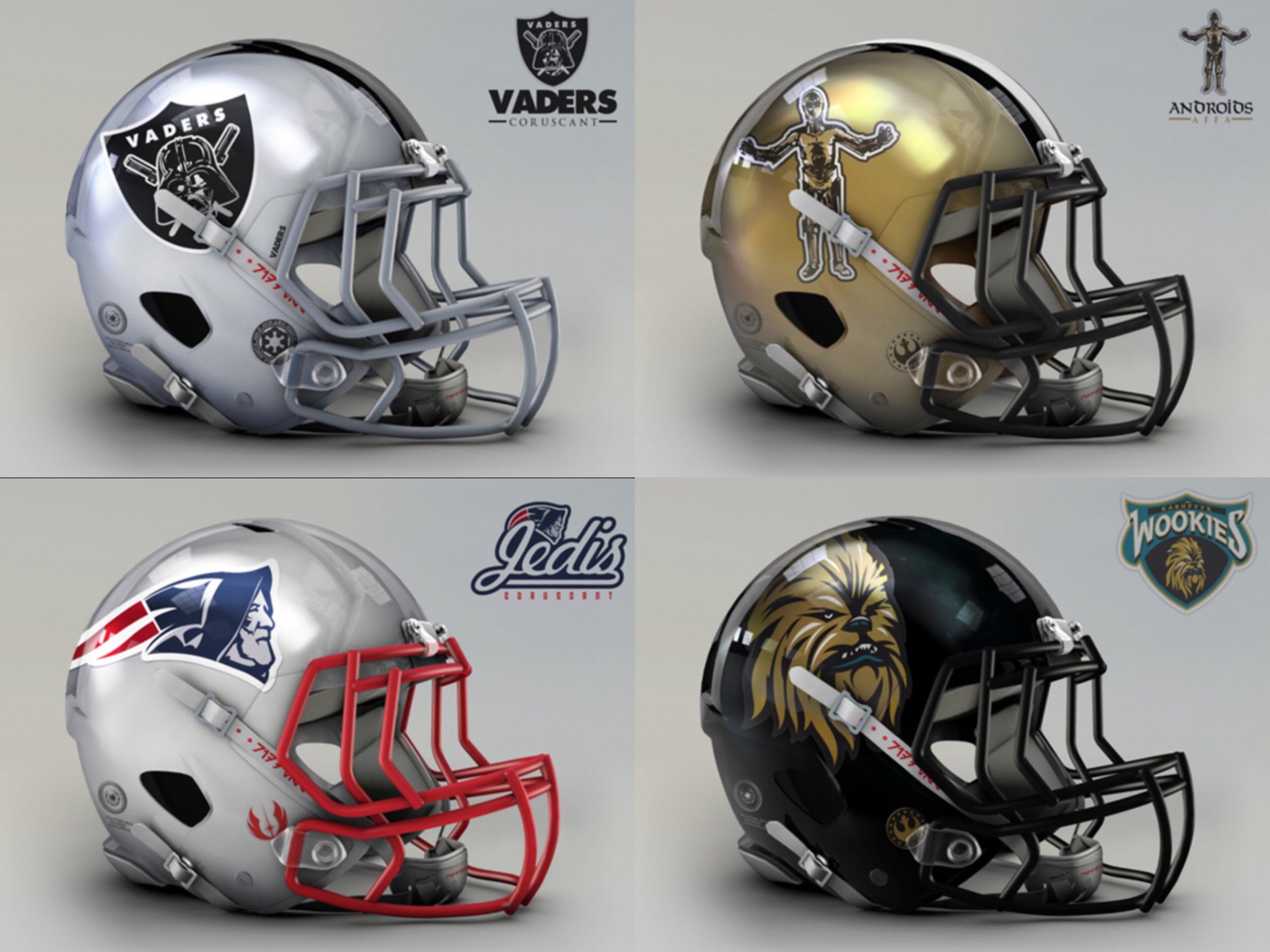 Star Wars Football Helmets