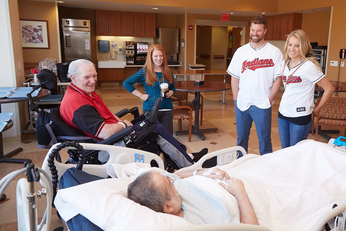 Thanks to Corey and Amanda Kluber for visiting vets at Louis Stokes VA ...