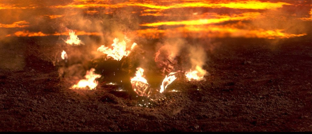 Anakin Burning In Lava