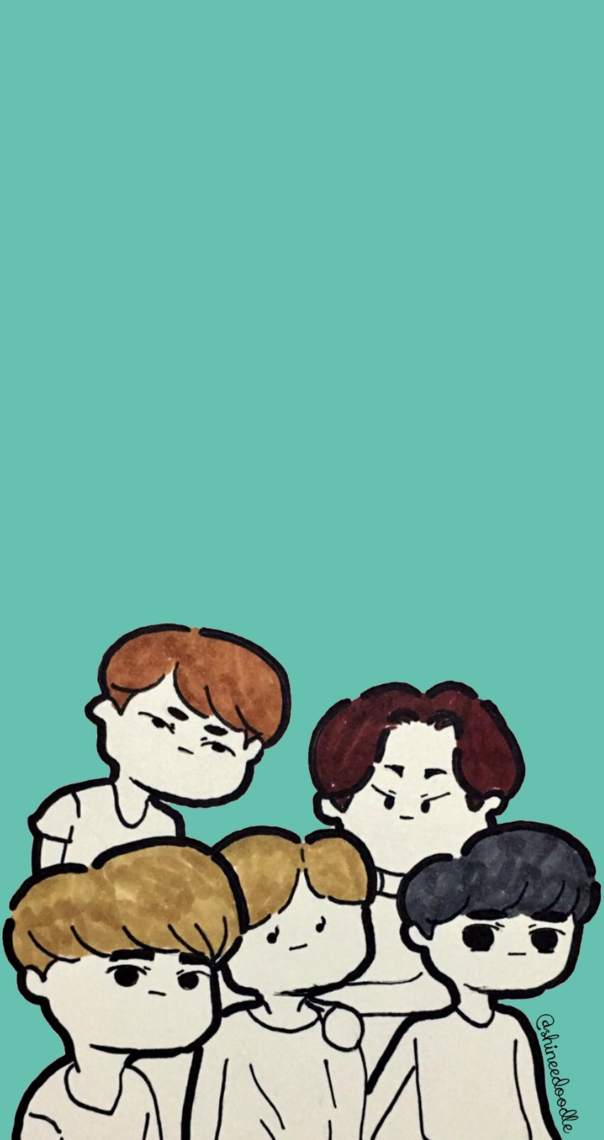 Chibi Jonghyun SHINeeDoodle On X: "Lockscreen Wallpaper #SHINee #Onew