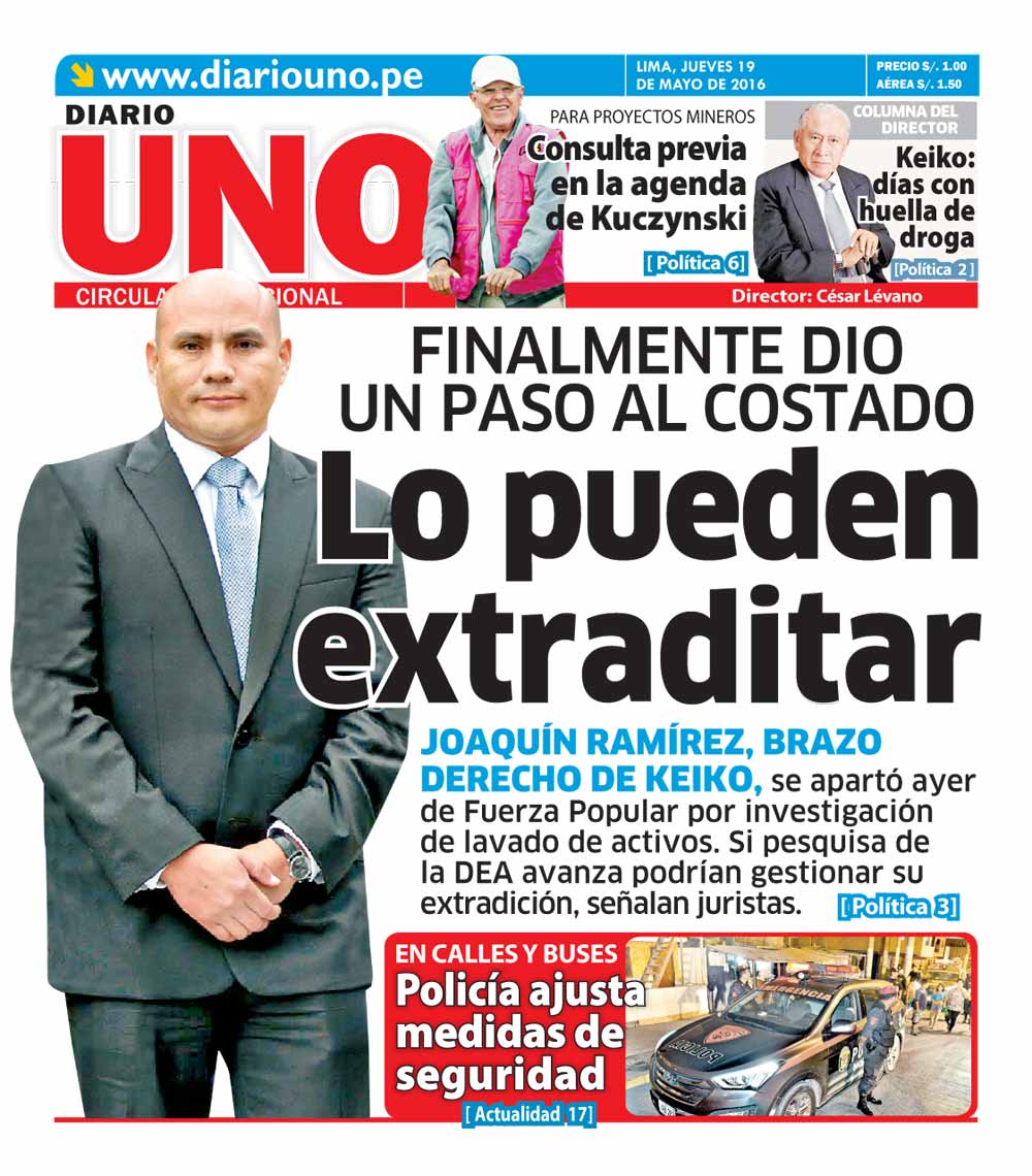 Aquí ya puede leer el Diario UNO - Lima Perú del 19 de Mayo de 2016 ...