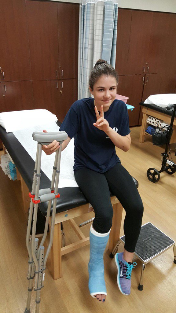 Dislocated Her Ankle
