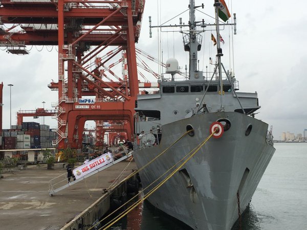 Supporting important neighbour: INS Sunayna & INS Sutlej arrive at ...