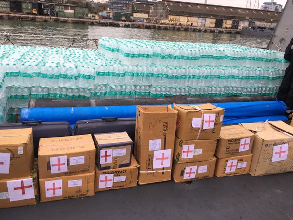 Supporting important neighbour: INS Sunayna & INS Sutlej arrive at ...