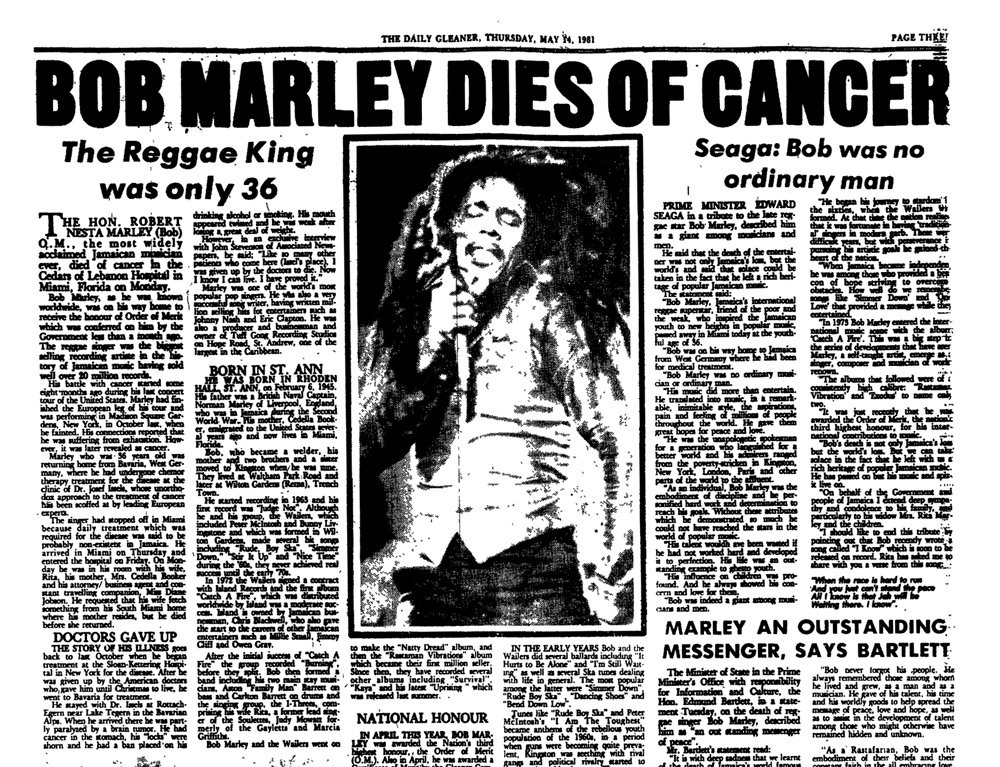 Bob Marley Death