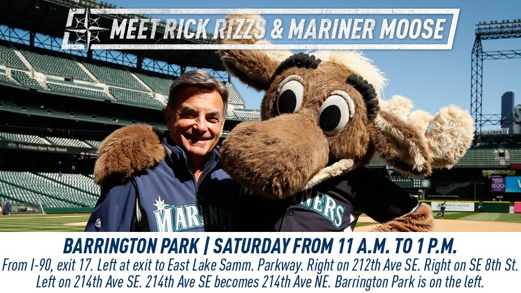 Meet Rick Rizzs and @MarinerMoose this Saturday from 11-1 p.m. at ...
