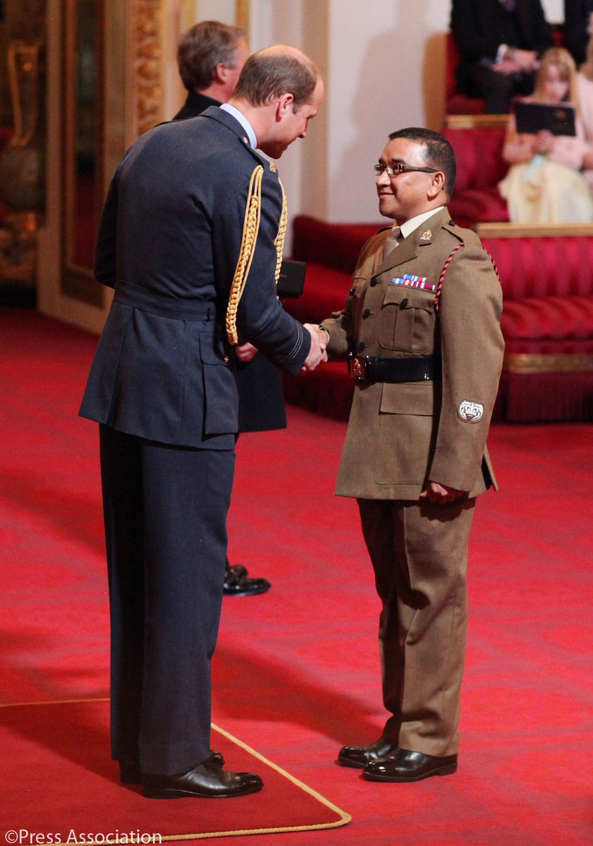 Khadak Chettri today received the MBE that was awarded to his ...