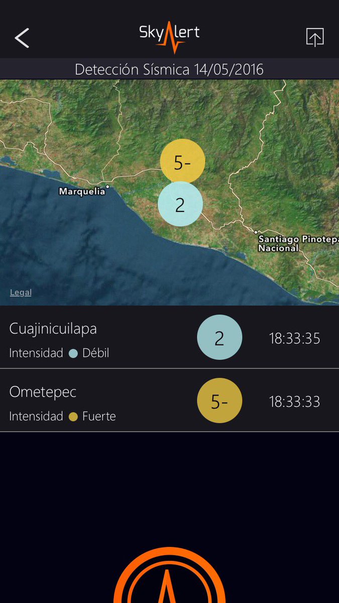 SkyAlert on Twitter: "Sismo en la zona de Ometepec, Gro., con intensidad fuerte en epicentro ...