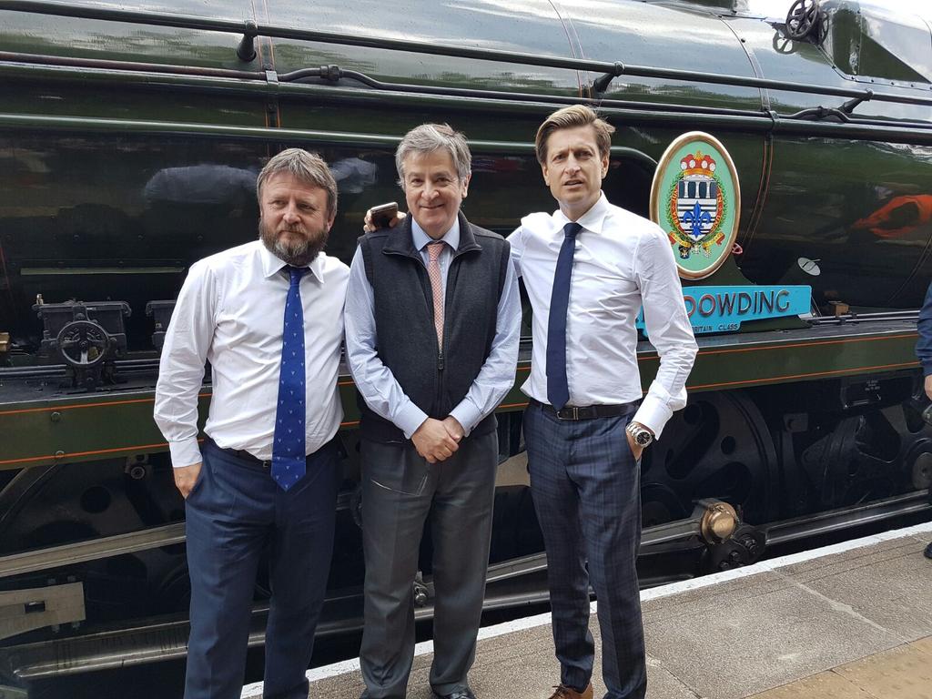 Stephen Browett, Jeremy Hosking and Steve Parish before boarding the ...