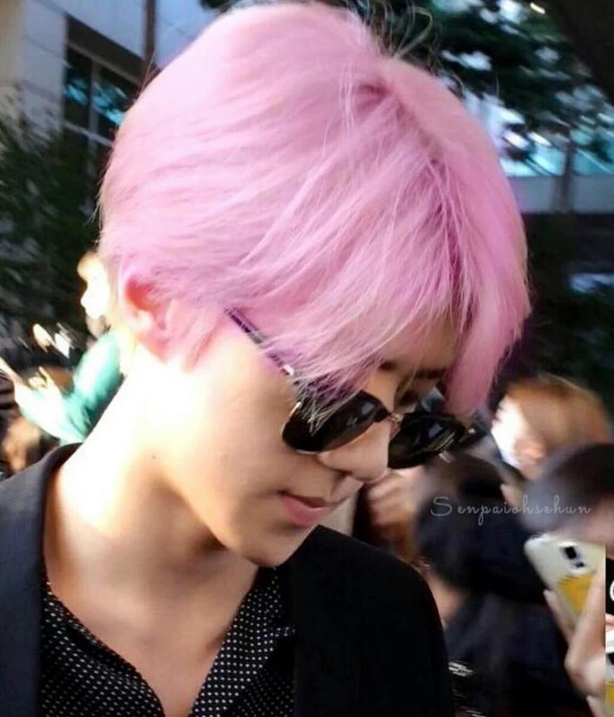 Sehun Pink Hair