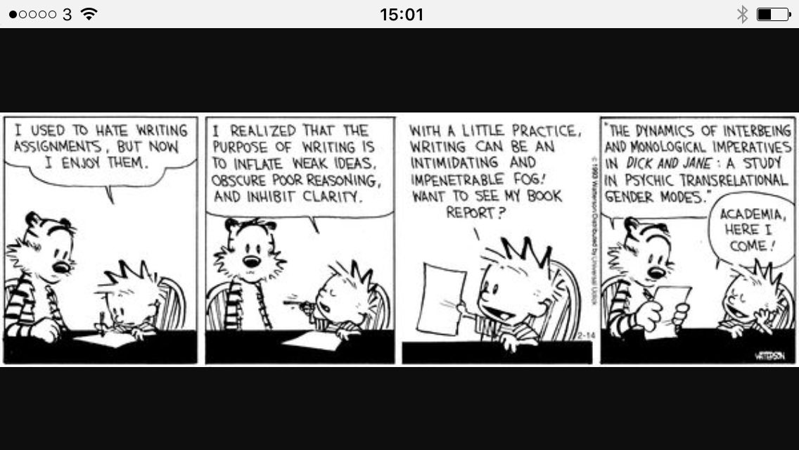 Studying Cartoon Calvin And Hobbes