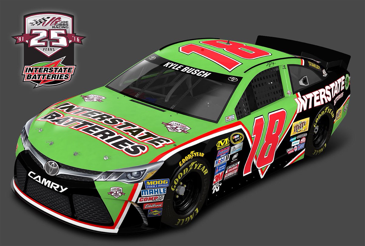 Kyle Busch's Interstate Batteries throwback scheme for Darlington : r ...