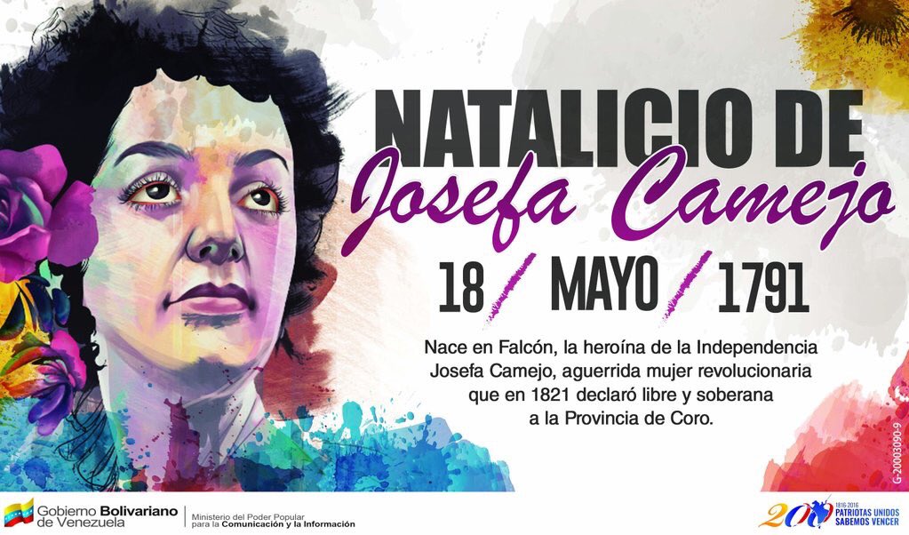 Vamos con el Amor y el Ejemplo de Josefa Camejo en las Batallas de hoy ...