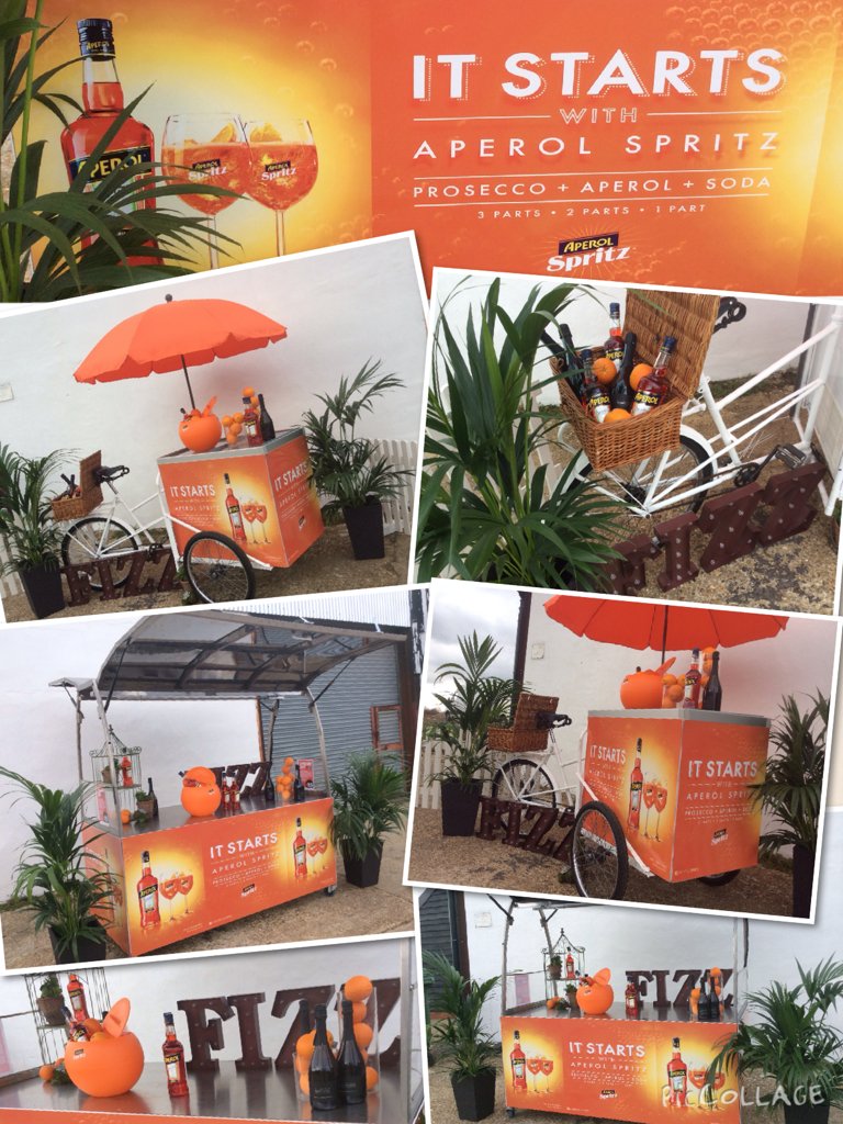 Aperol Spritz Mobile Bar Cocktail Cart For Sale Azure Bikes, 41% OFF