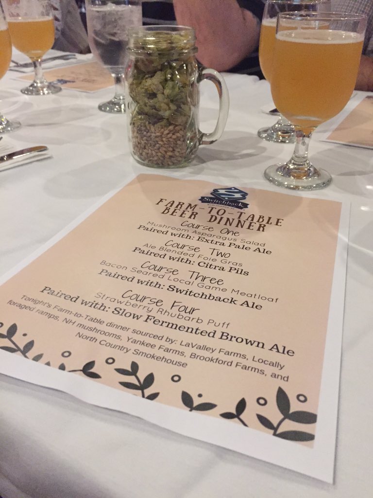 Switchback Brewing On Twitter We Are Beyond Excited To Dig In To The Amazing Four Course Farm