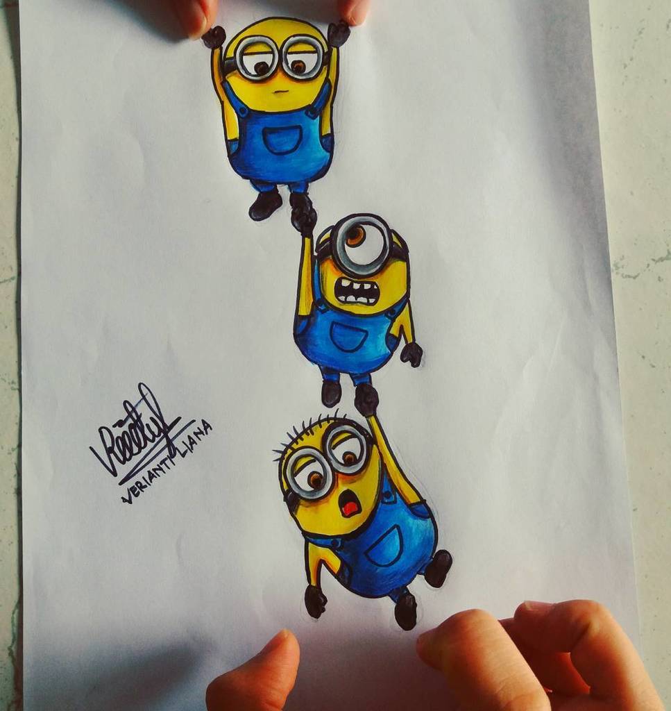 Minion Drawing With Banana