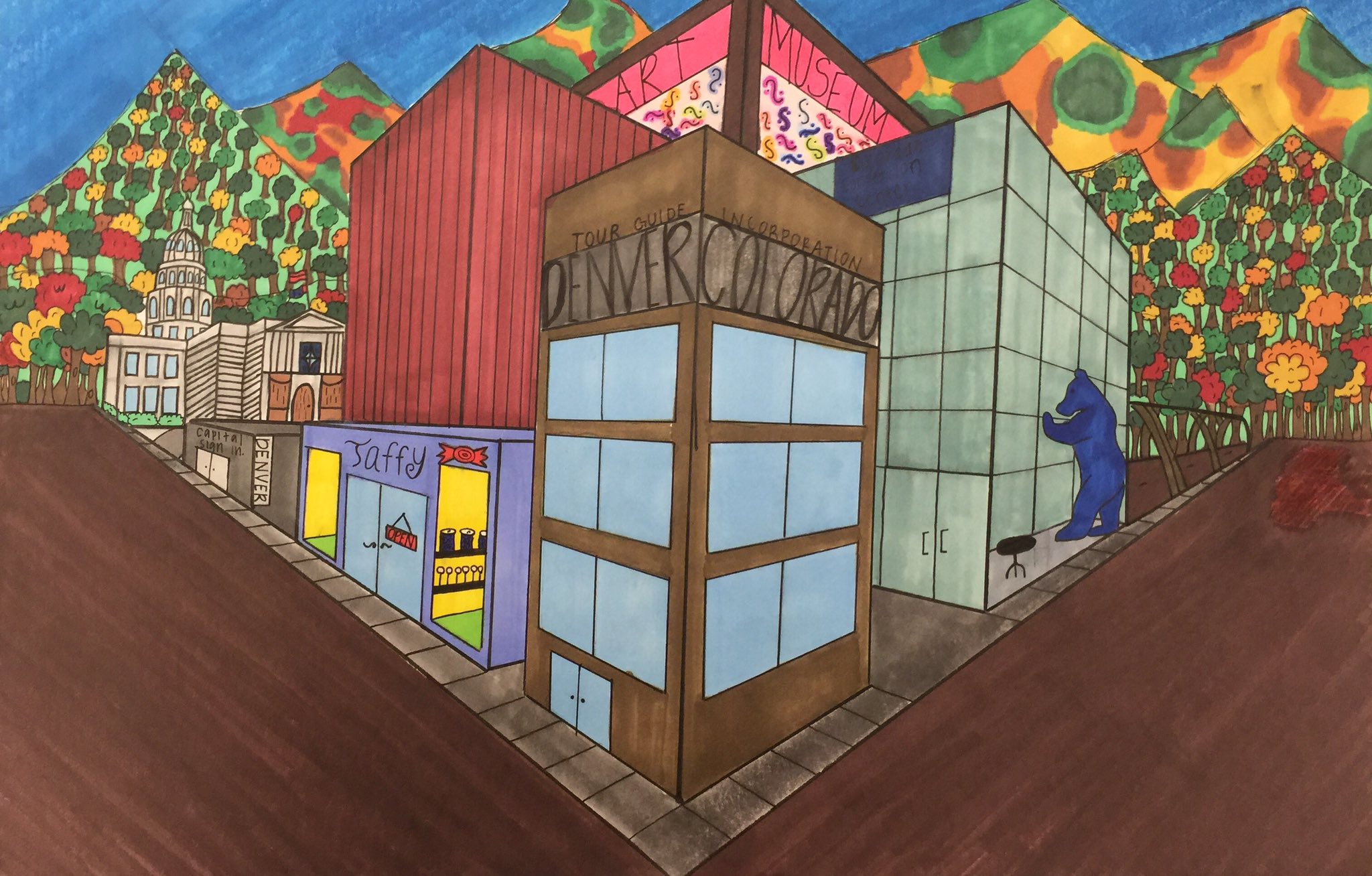 2 Point Perspective Beach