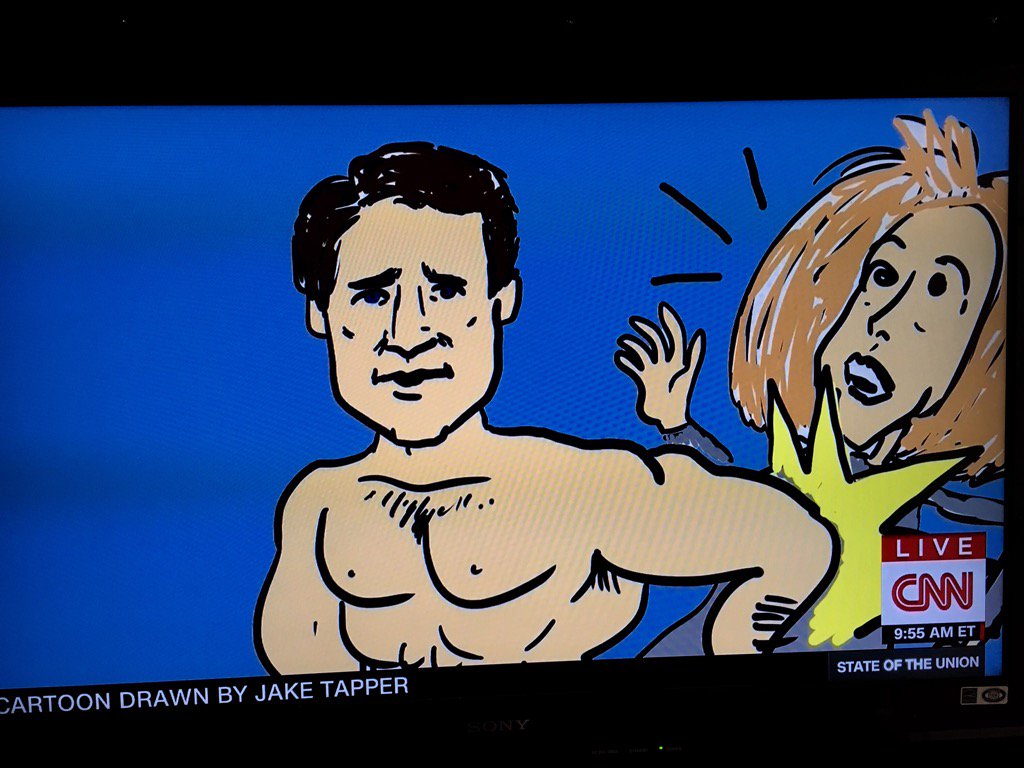 CNN's weekly cartoon by Jake Tapper features the flying elbow of Canada ...