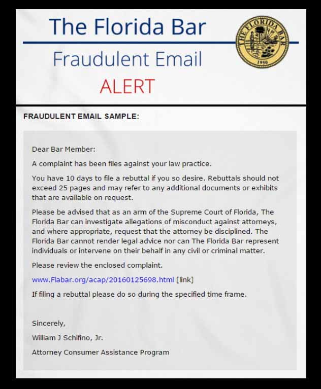 ALERT: E-mail Phishing Scam Directed at Attorneys - Connecticut Bar ...