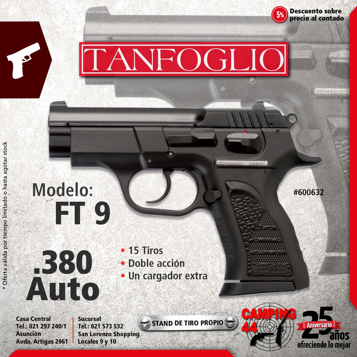 Pistola Tanfoglio 380