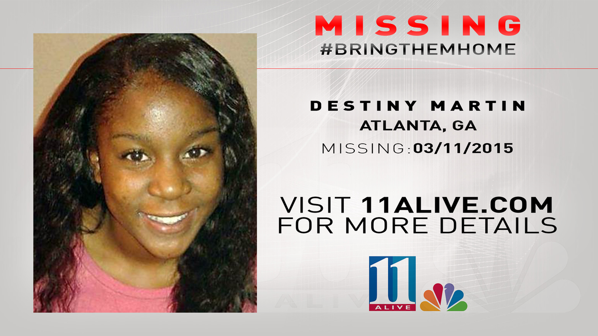 Destiny Martin, missing since 3/11/15 BringThemHome | 11Alive News ...