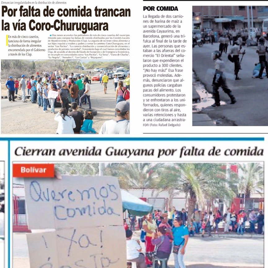ATENCIÓN: Se multiplican las protestas en Venezuela por FALTA DE COMIDA ...