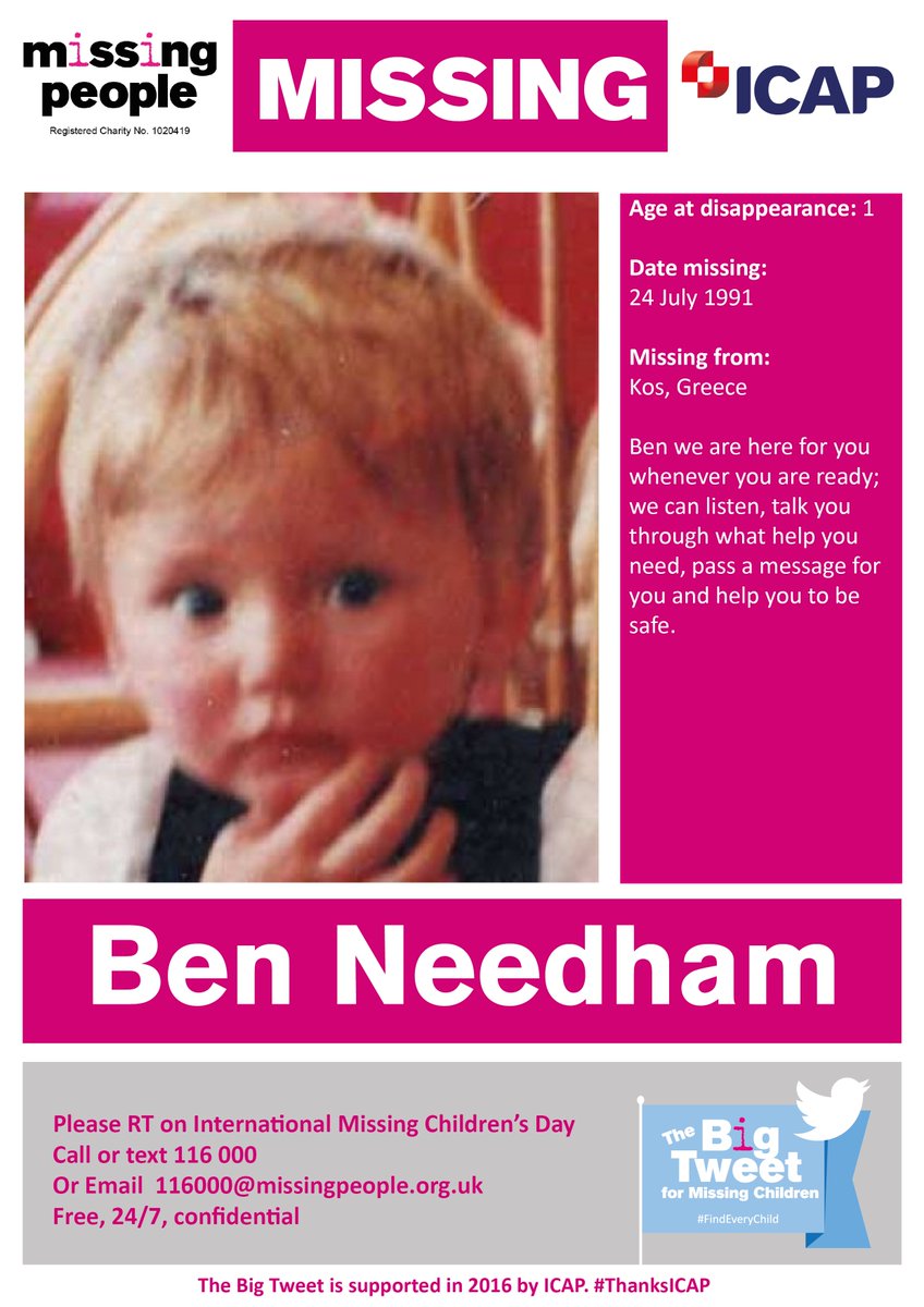 Help find Ben, missing from Kos since 24 July 1991 FindEveryChild ...