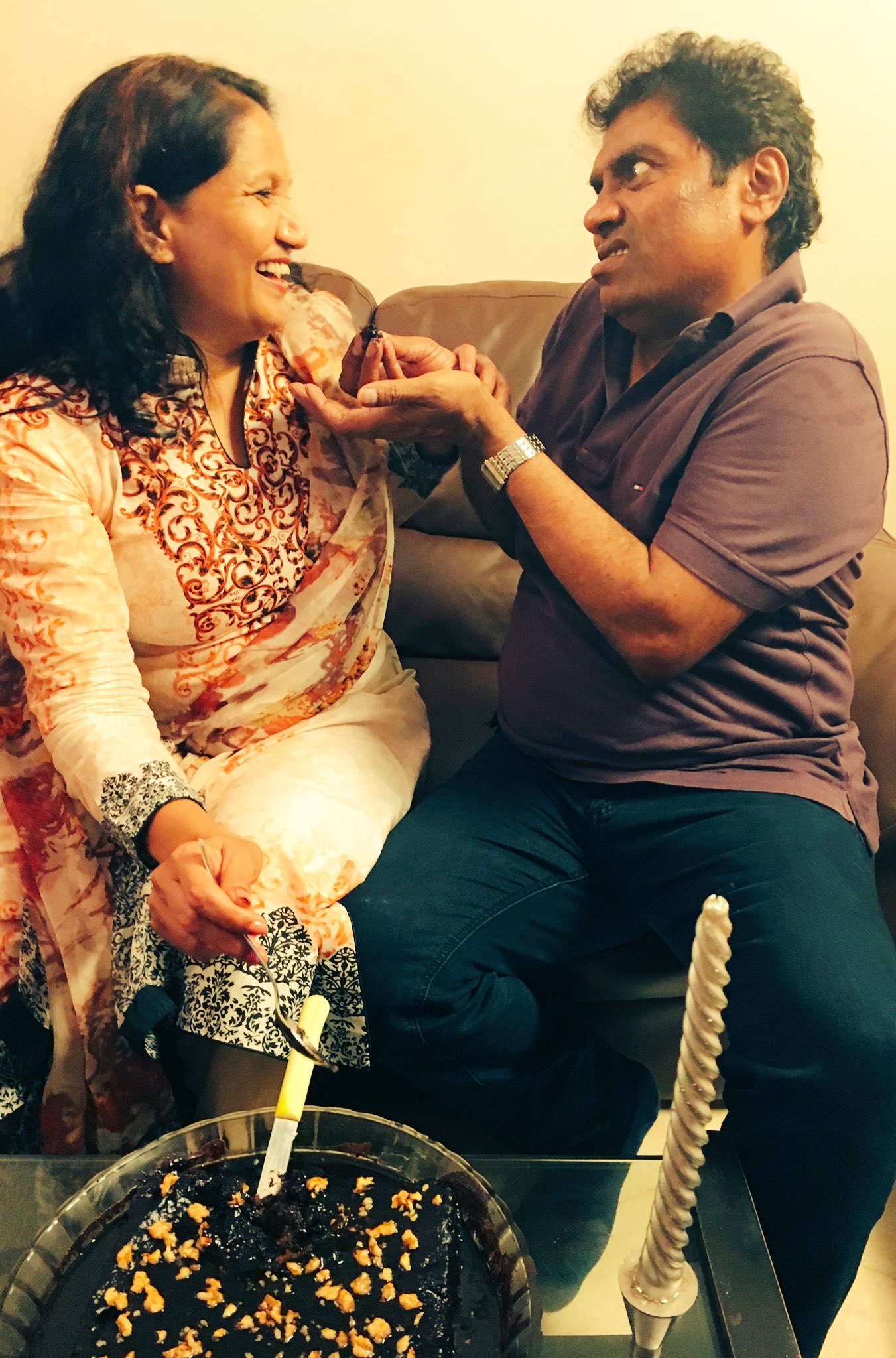 Johnny Lever Wife Photo