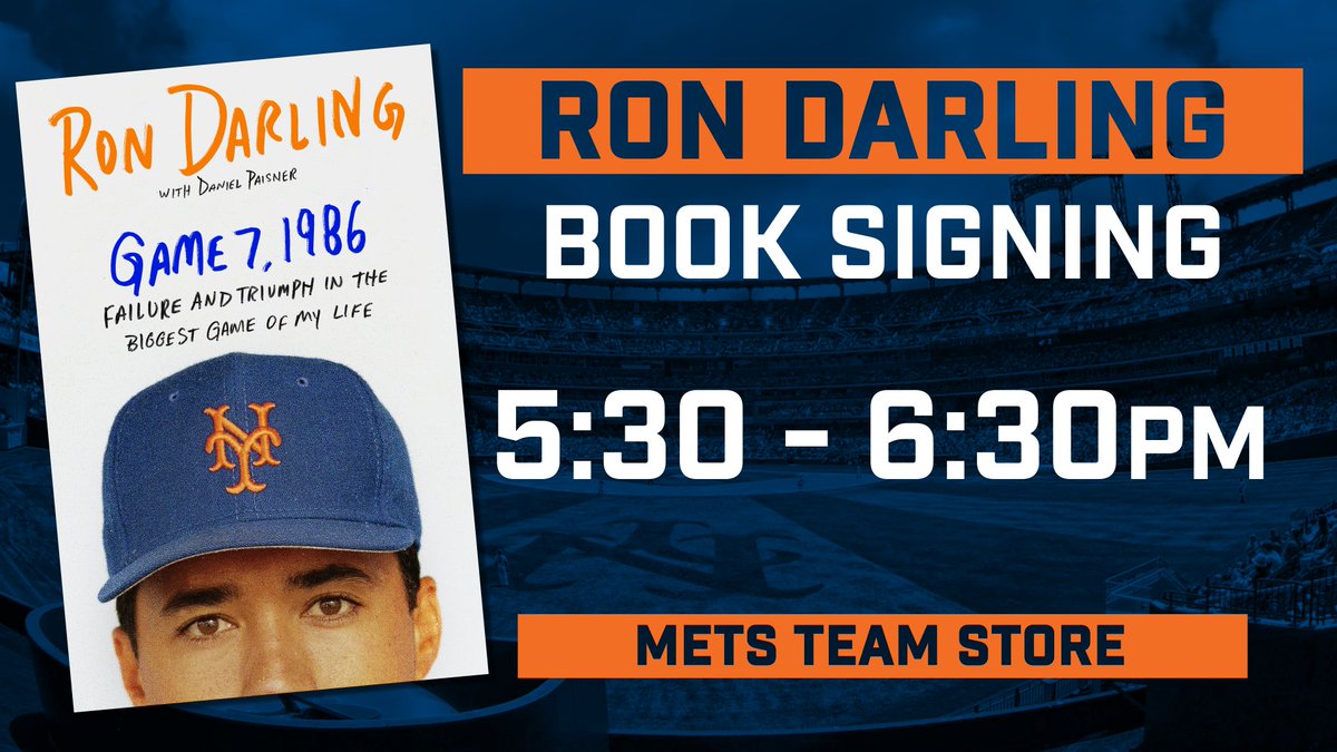 Meet Ron Darling tonight, 5:30p in the #Mets Team Store. He will sign ...