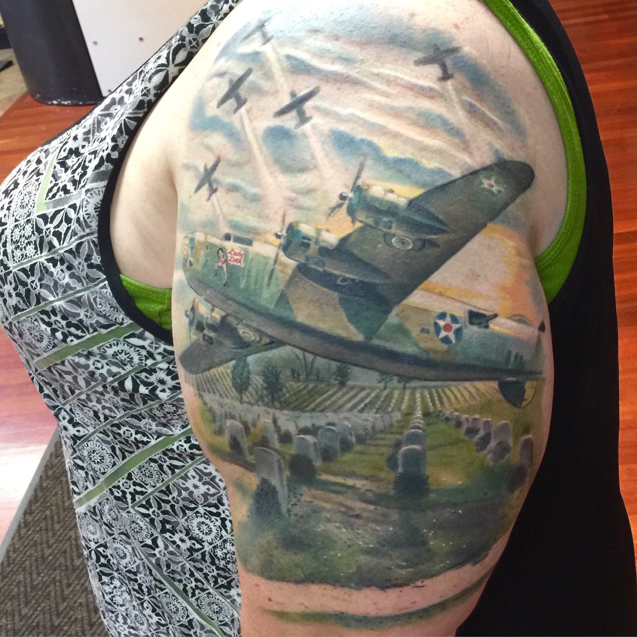 Ww2 Fighter Jet Tattoo