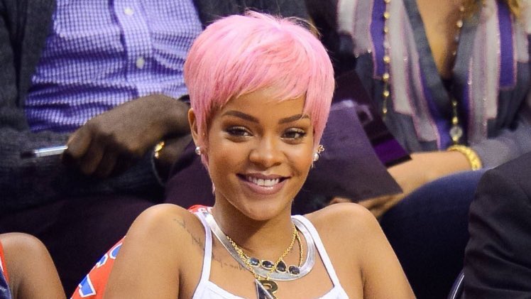 Rihanna Pink Pixie Cut