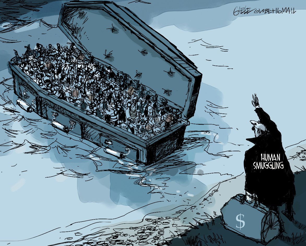 "human smuggling" today's editorial cartoon by brian gable. more ...