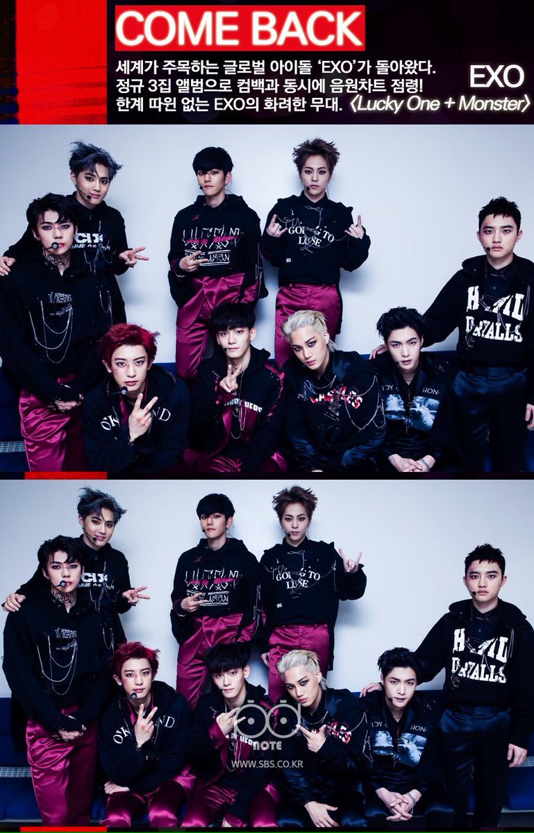 صور | 160614 تحديث موقع SBS Note الرسمي | Exo Arab Fans