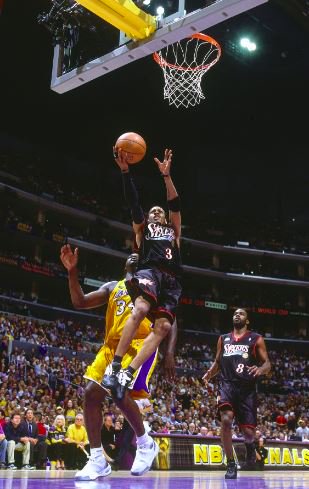 Allen Iverson Dunking On Shaq