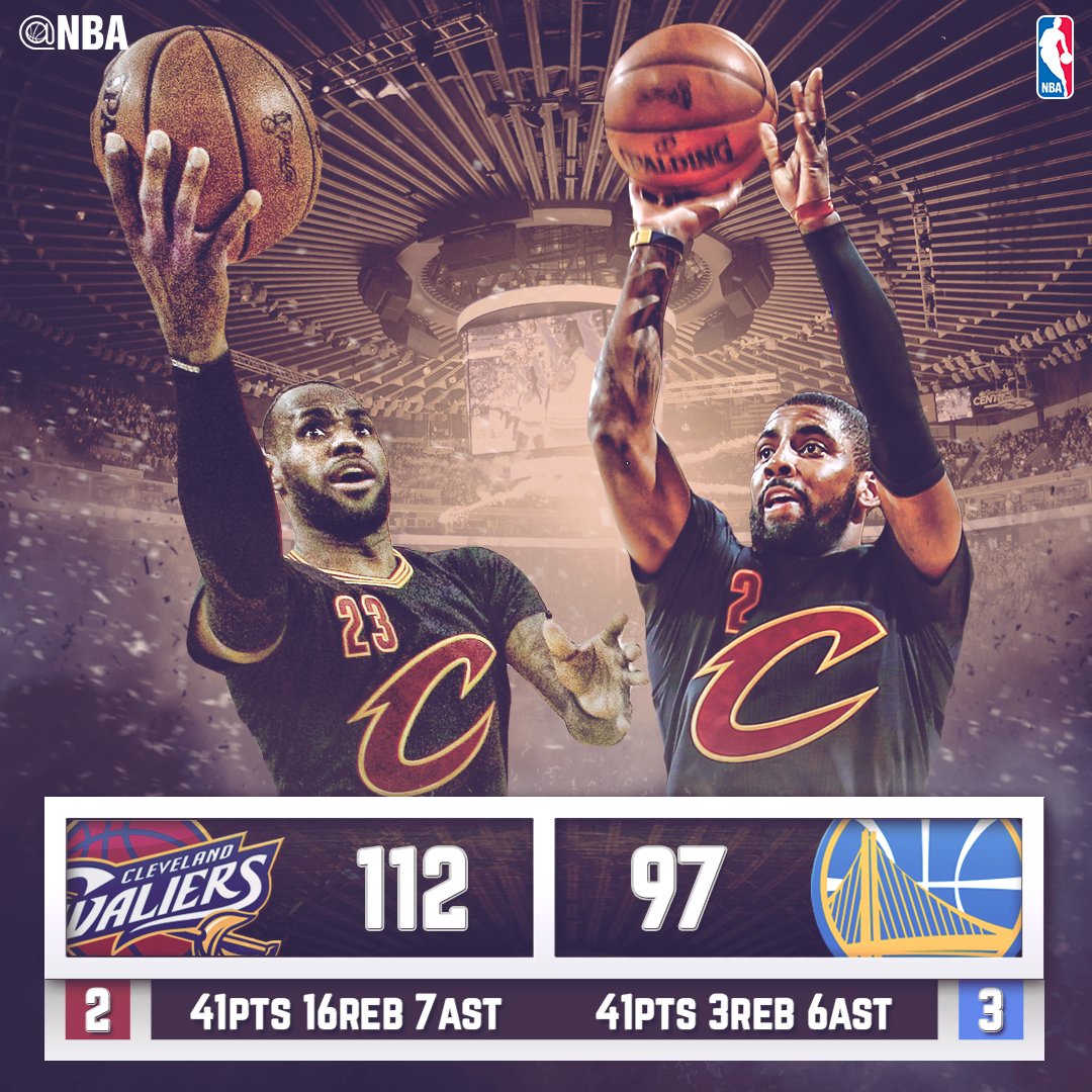 In G5 of the NBAFinals, LBJ & Kyrie became the 1st pair of teammates to ...