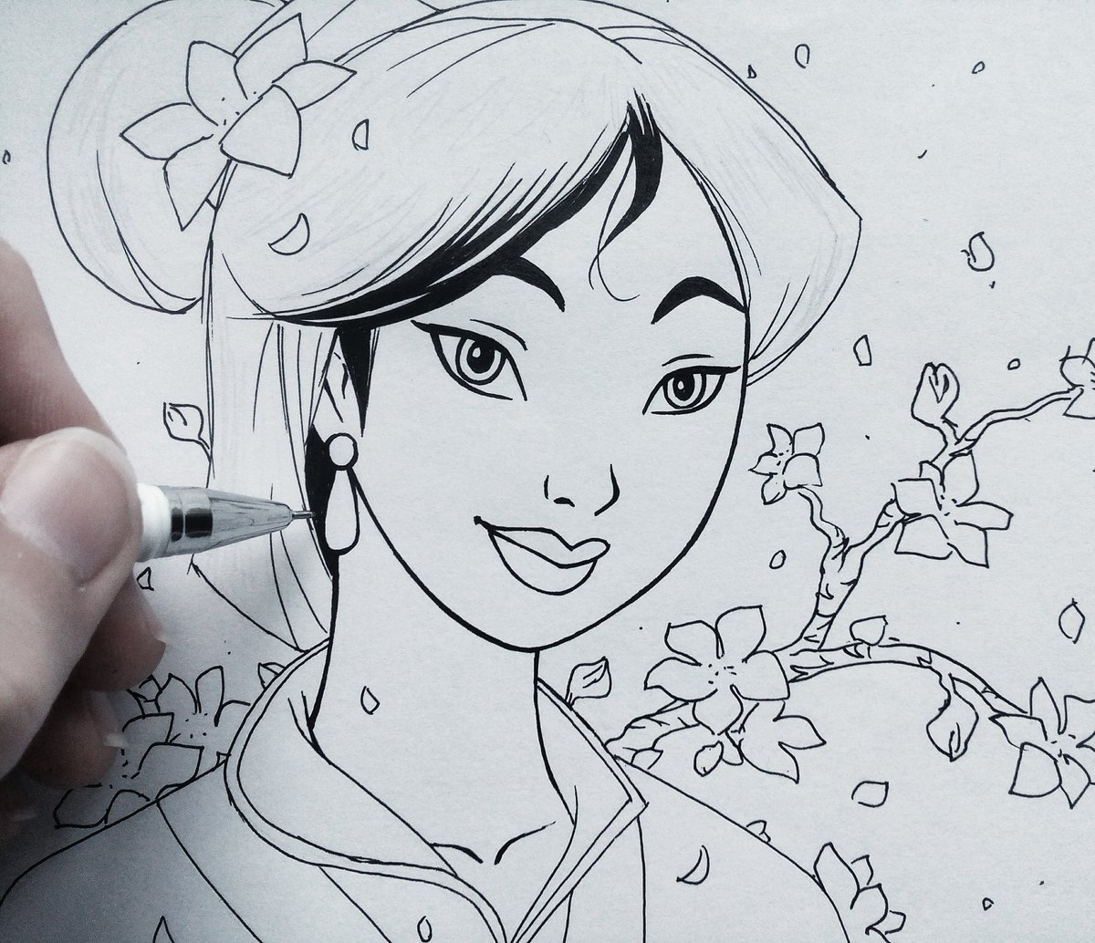 Mulan Face Drawing