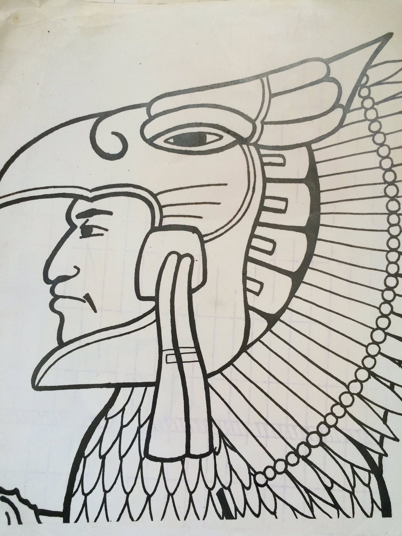 Aztec Drawing Simple