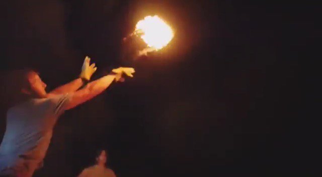 Video: Guys set a basketball on fire to hit a real-life NBA Jam shot ...