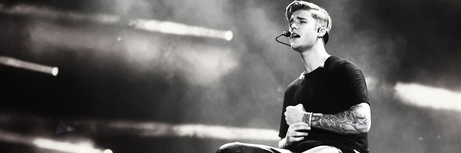 Black And White Justin Bieber Headers
