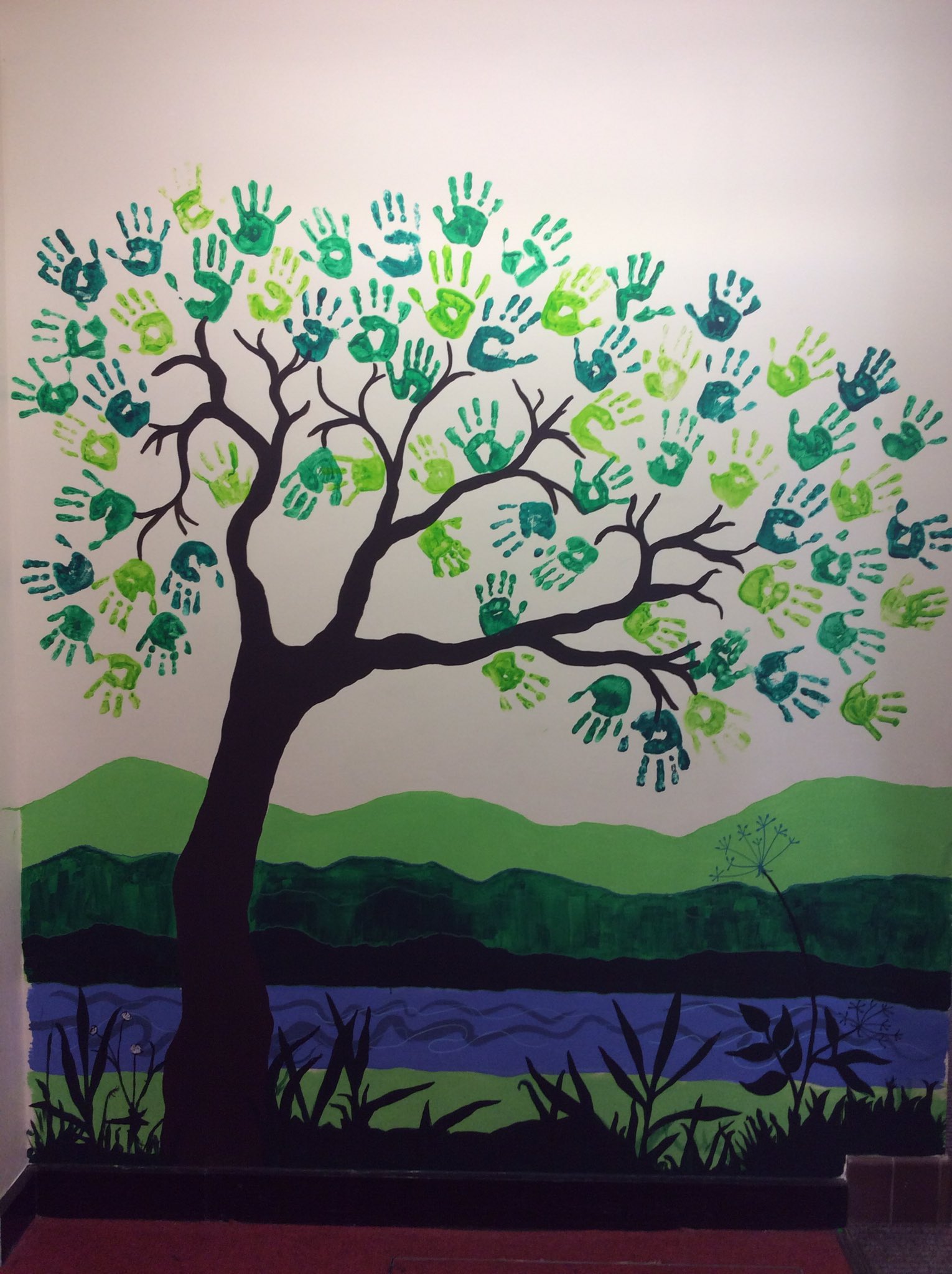 Handprint Tree Mural