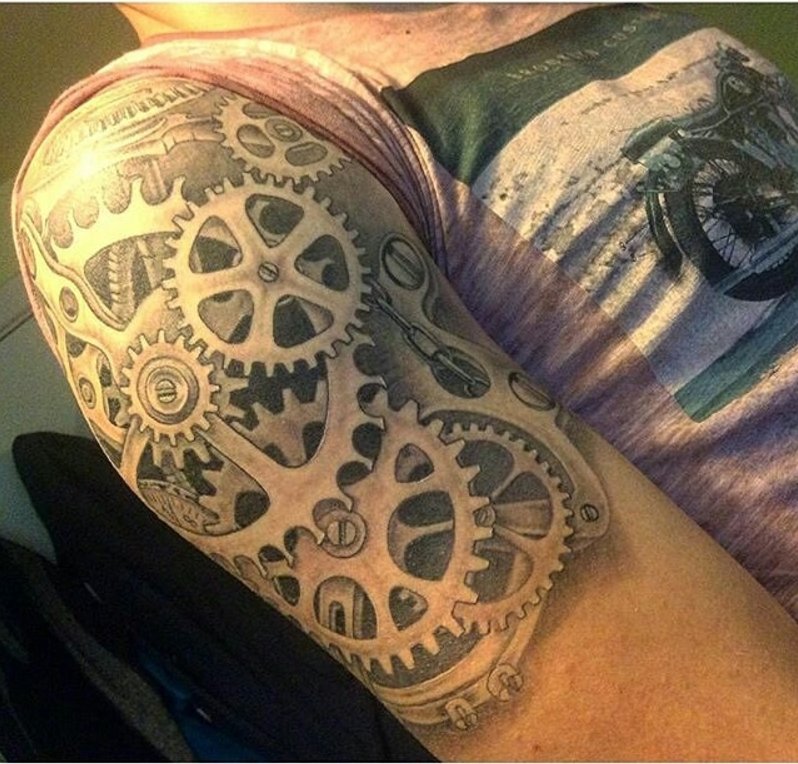 Clock Gears Tattoo Art