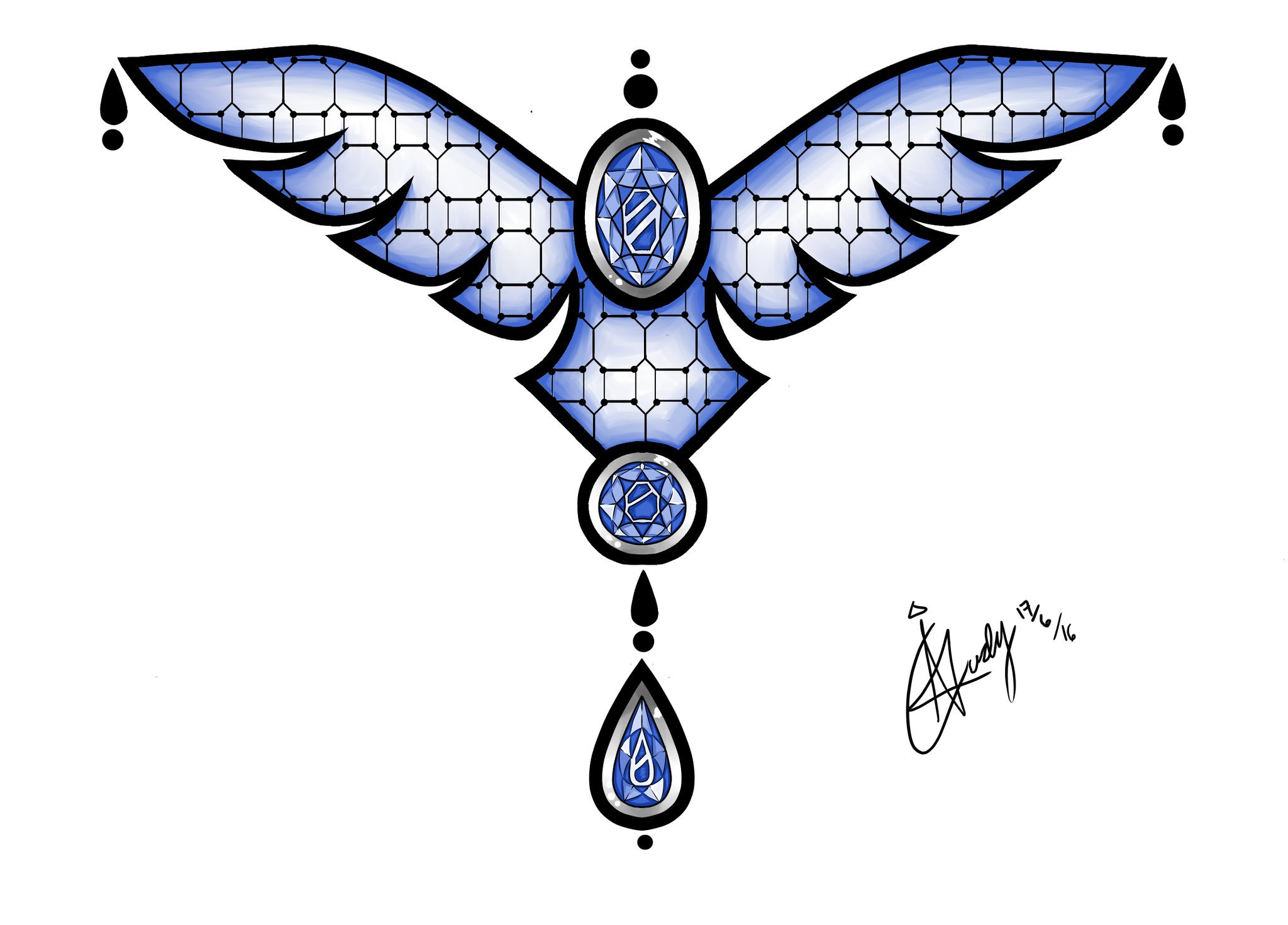 Nightwing Symbol Tattoo