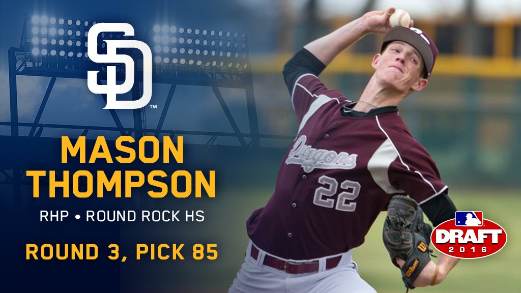 With the number 85 pick in the 2016 #MLBDraft, the #Padres select RHP ...