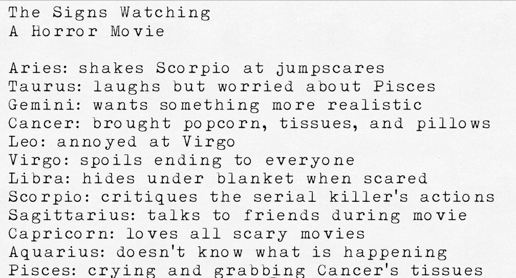 Scary movie zodiac signs 60 photos - Youhoroscope.com