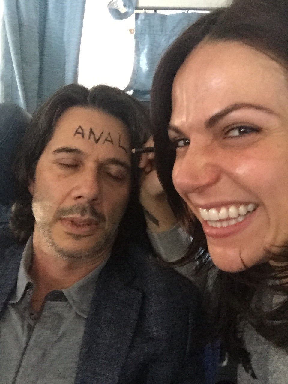 Lana Parrilla And Fred Di Blasio Kiss Swan Queen